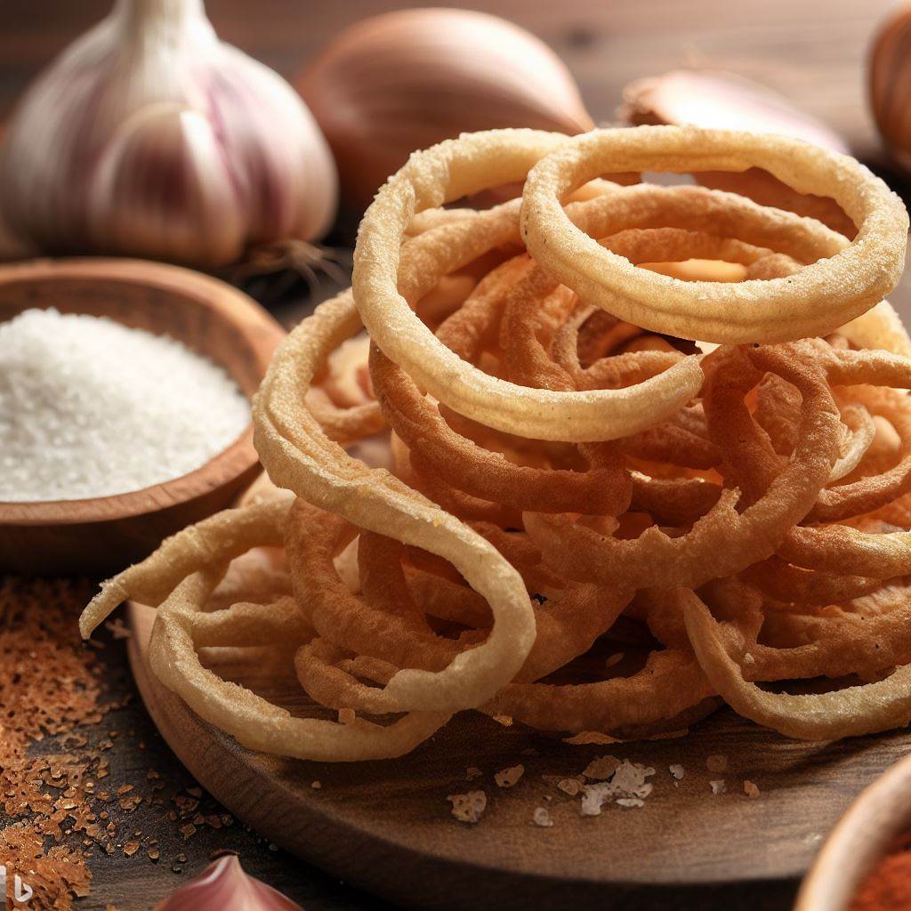 Dehydrated Onion Rings with Garlic and Onion Powder