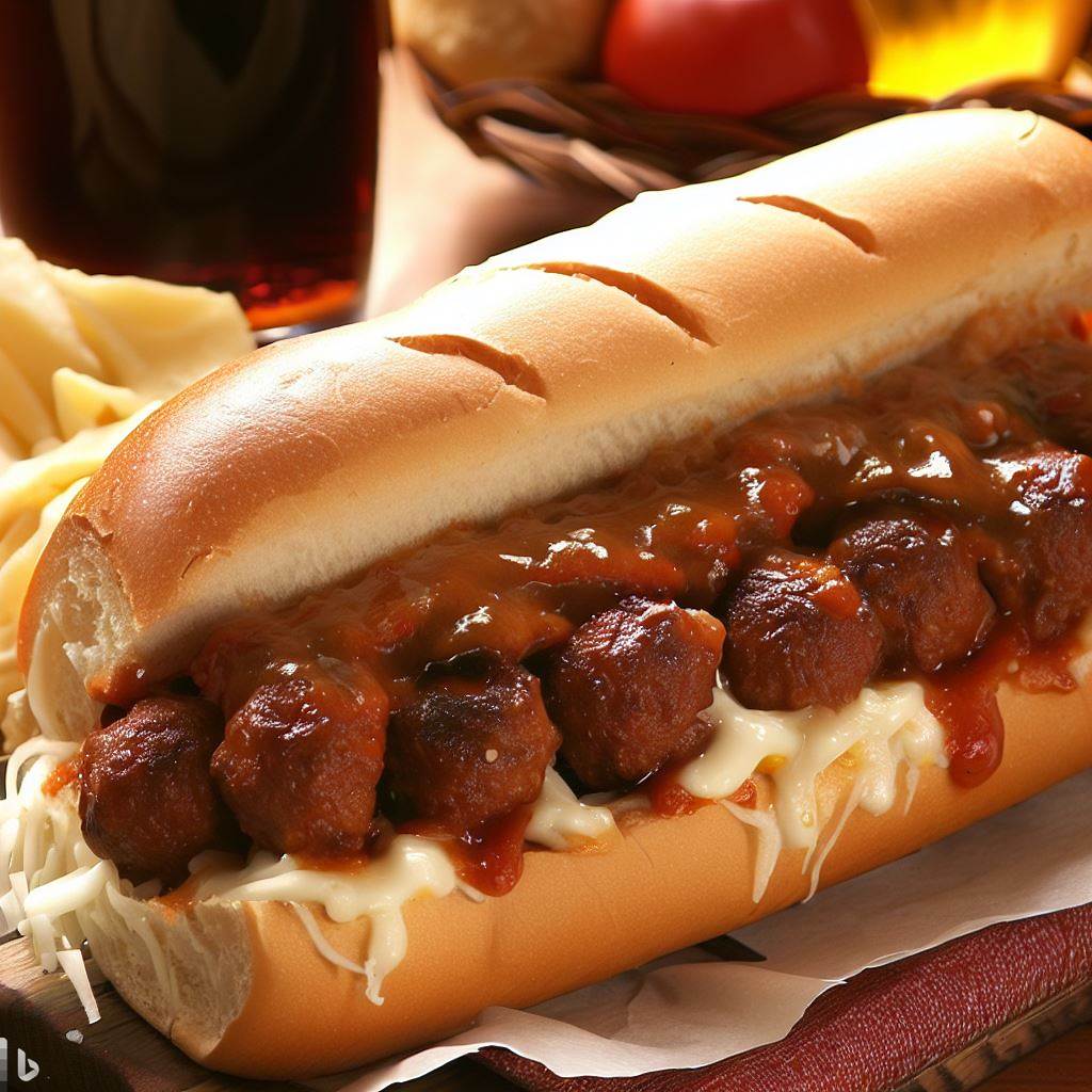 Delicious Meatball Sub with Provolone