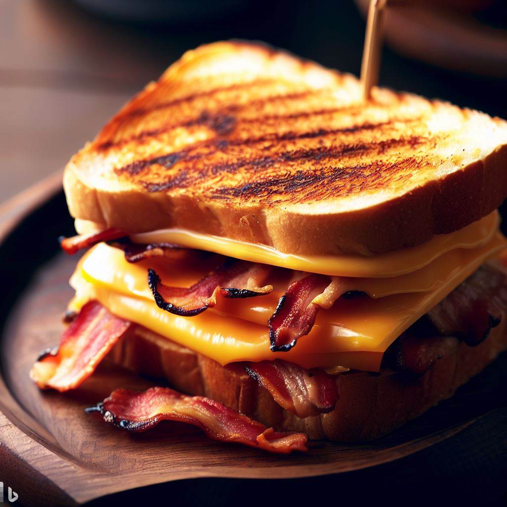 Grilled Cheese and Bacon Sandwich