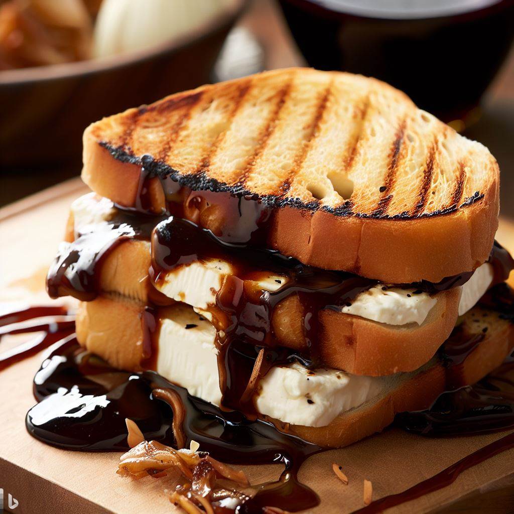 Grilled Cheese with Balsamic-Glazed Onion and Goat Cheese