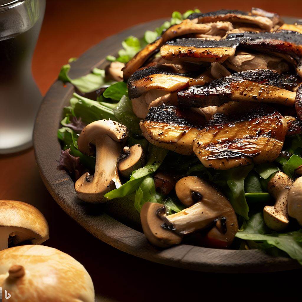 Grilled Chicken and Roasted Portobello Mushroom Salad with Balsamic ...