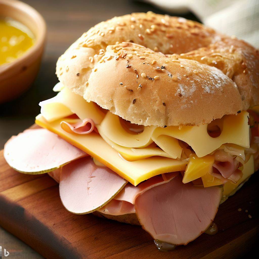 Ham and Apple Cheddar Sandwich with Honey Mustard
