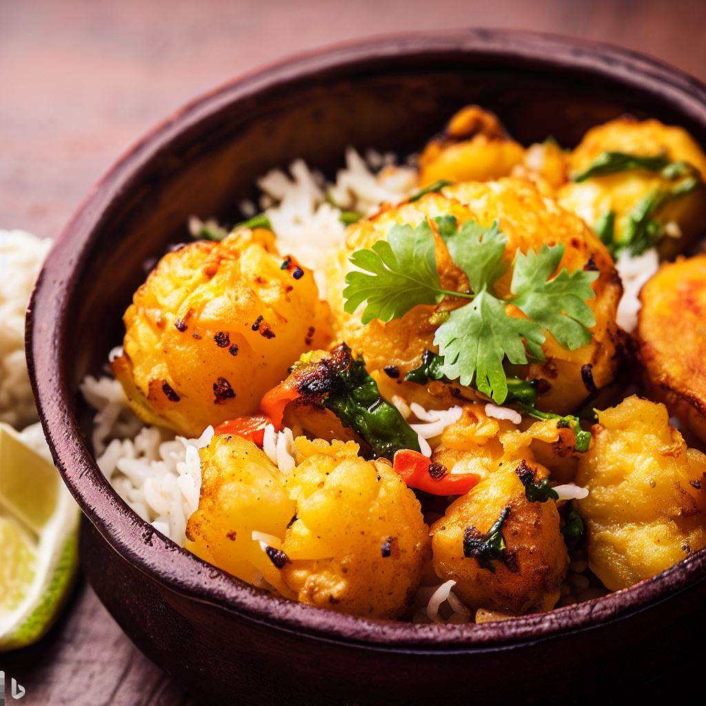Indian Aloo Gobi with Rice