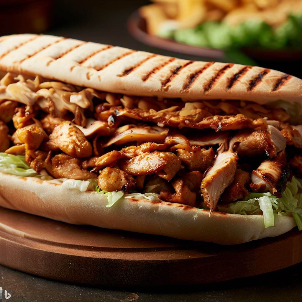Israeli Chicken Shawarma Sandwich
