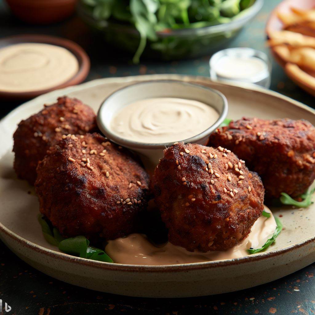 Israeli Fried Kofta with Tahini Sauce