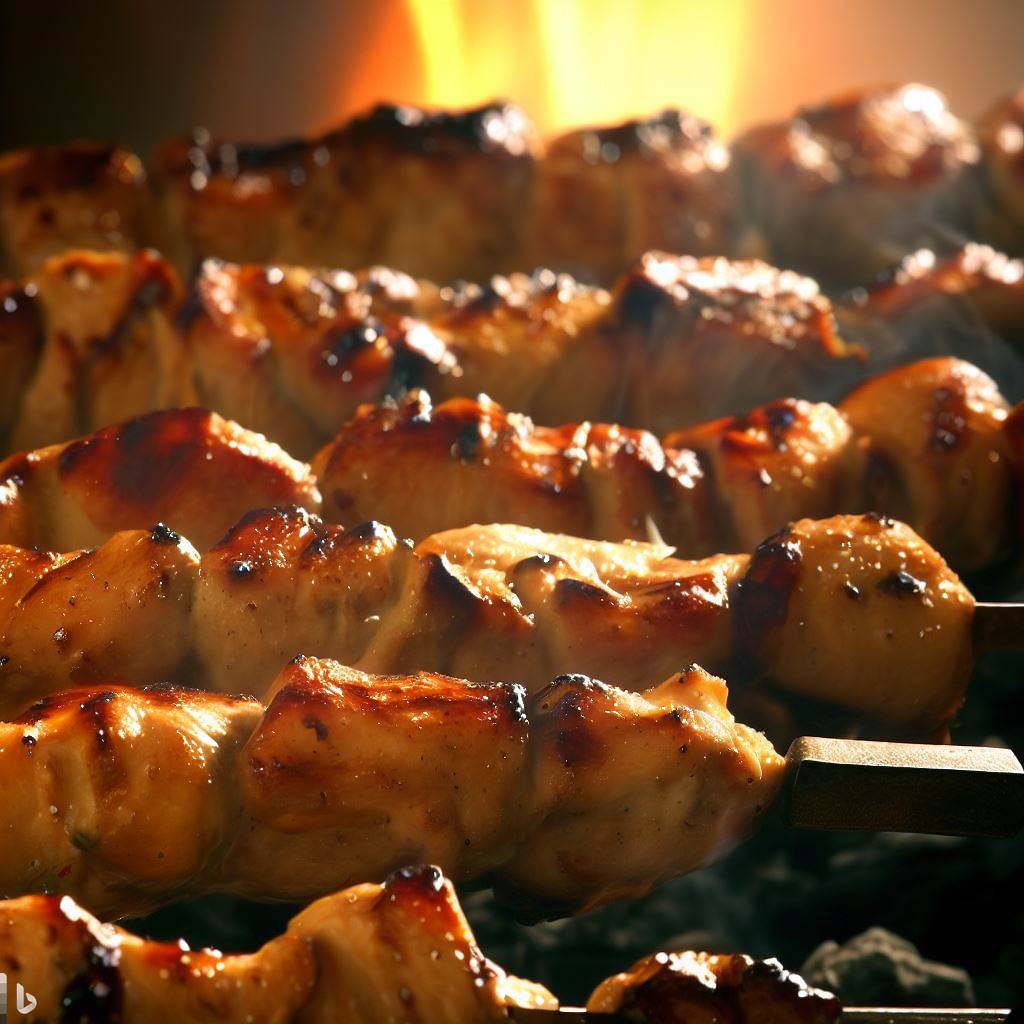 Lebanese Grilled Chicken Skewers