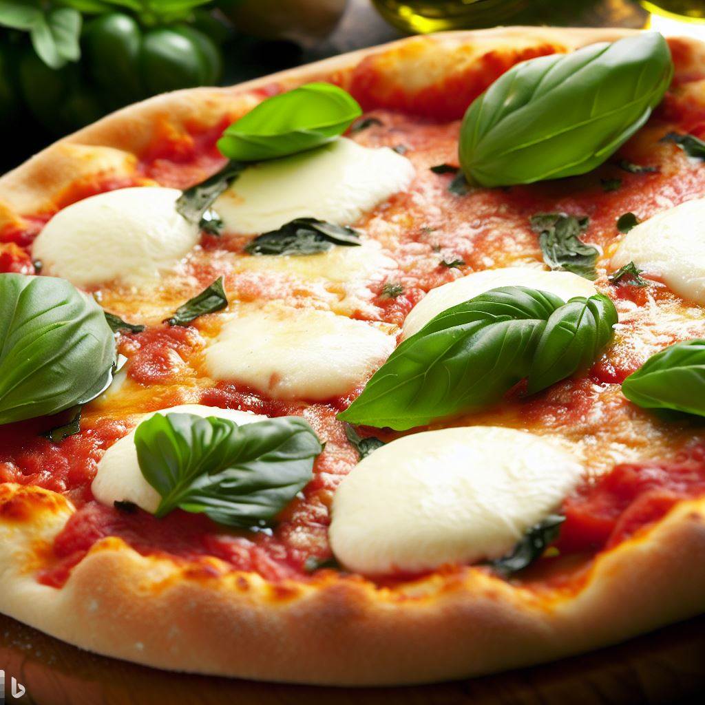 Margherita Pizza with Fresh Basil and Mozzarella