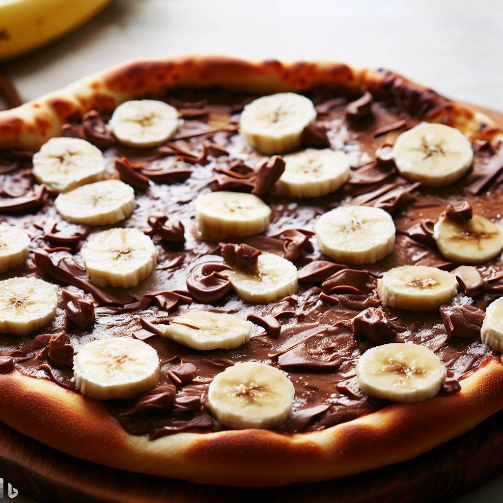 Nutella and Banana Pizza