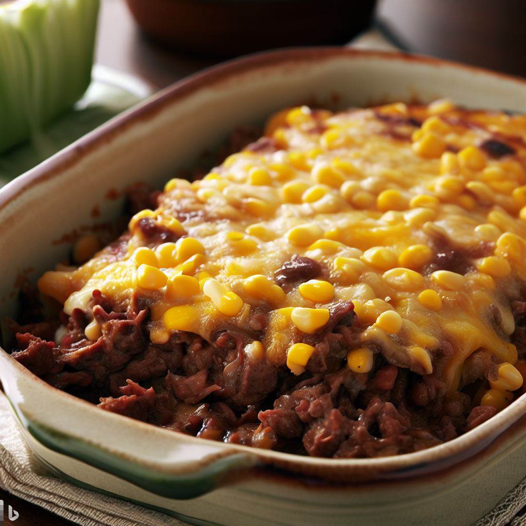 One-Serving Beef and Corn Casserole