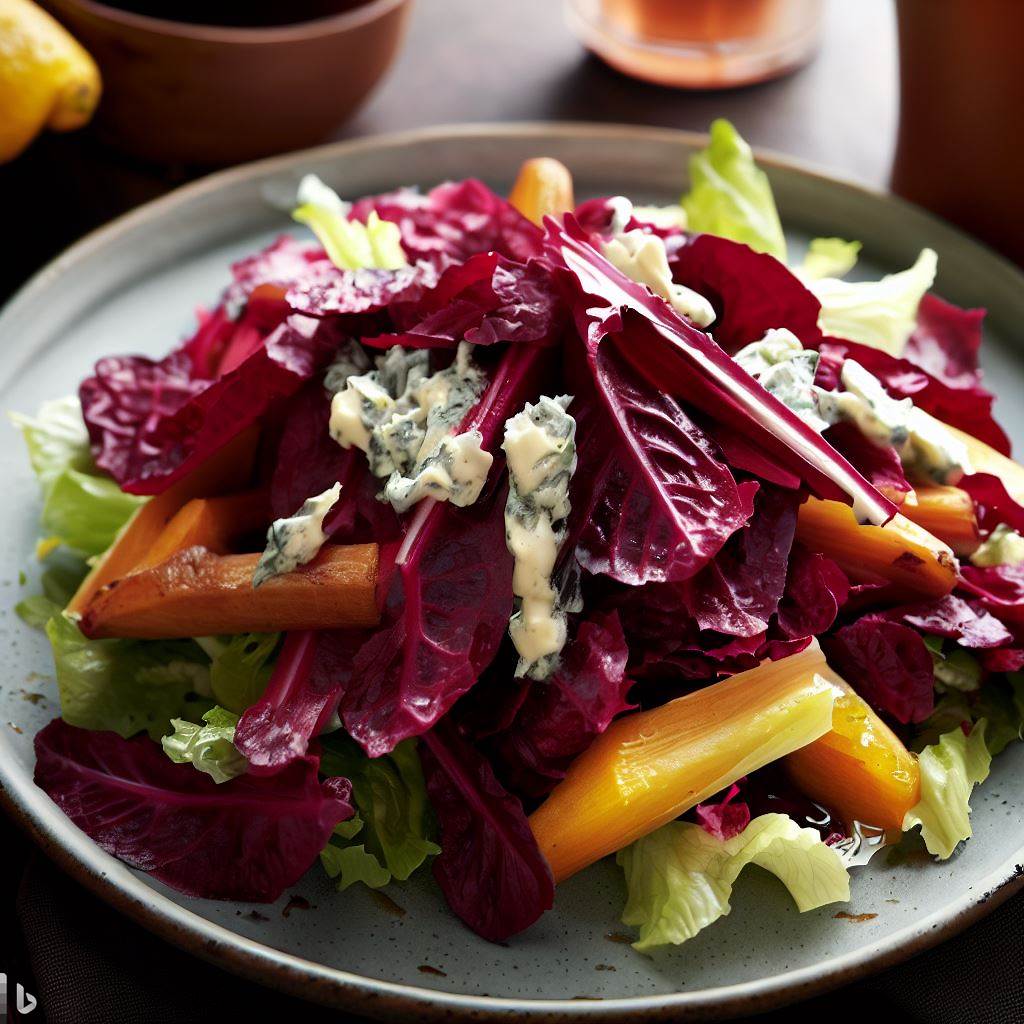 Roasted Beet and Endive Salad with Blue Cheese and Citrus Vinaigrette