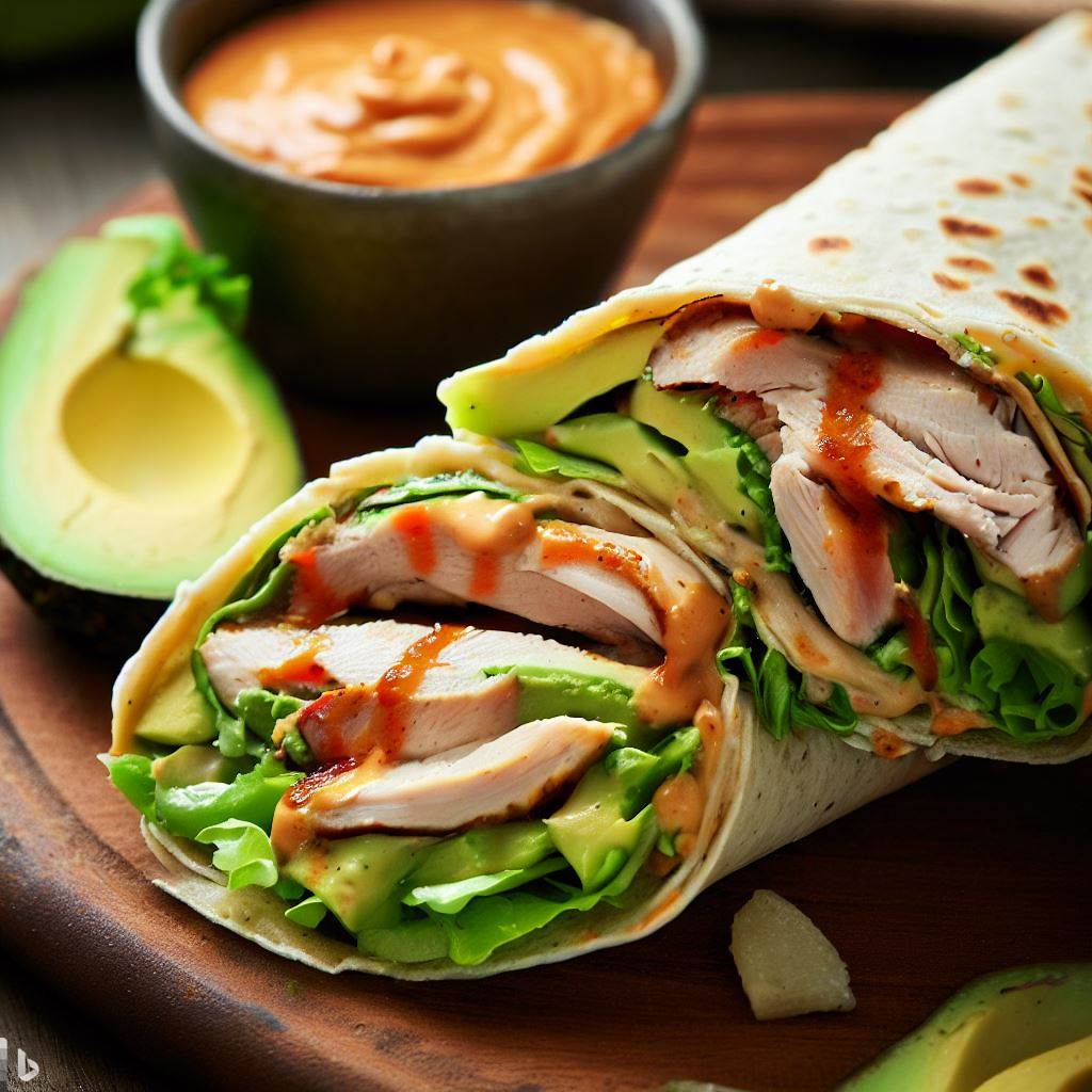 Roasted Turkey and Avocado Wrap with Chipotle Mayo