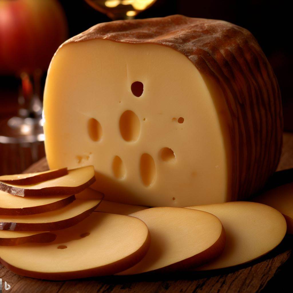 Smoked Gouda with Apple Slices