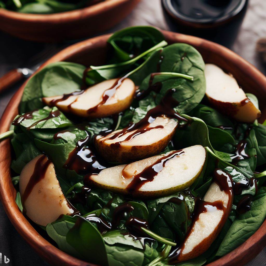 Spinach And Pear Salad With Balsamic Vinaigrette