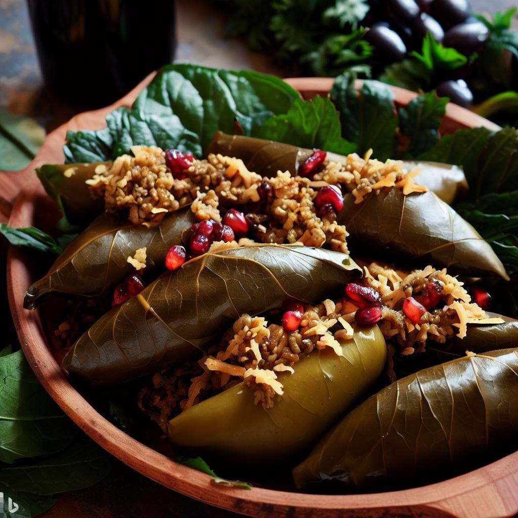 Vegan Persian Style Dolmeh (Stuffed Grape Leaves)