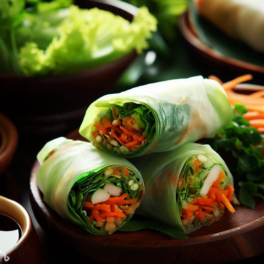 Vietnamese Style Goi Cuon Chay (Vegetable Spring Rolls)
