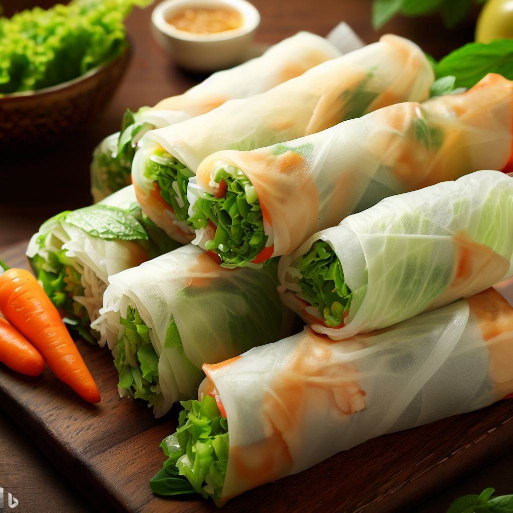 Vietnamese Style Goi Cuon (Spring Rolls)