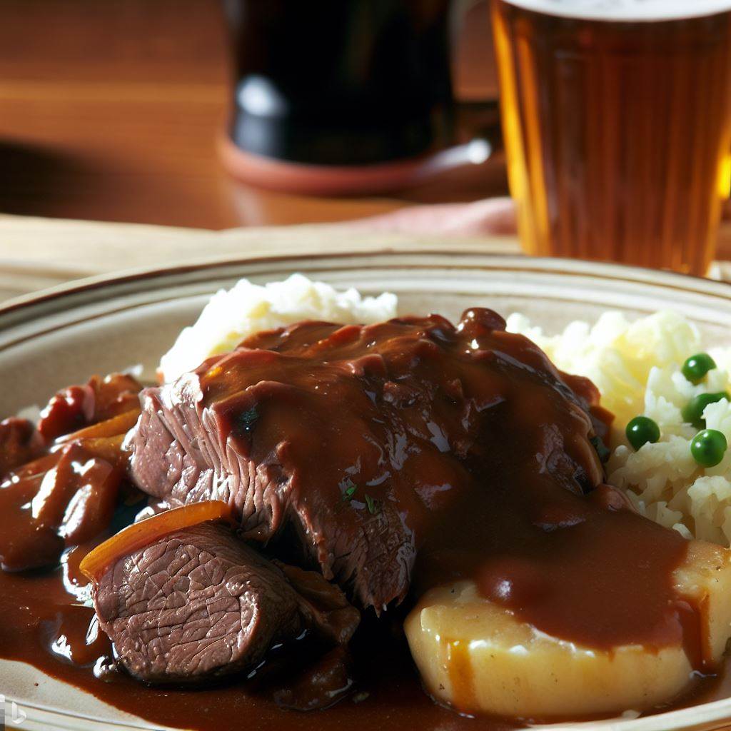 Welsh Beef with Ale Sauce