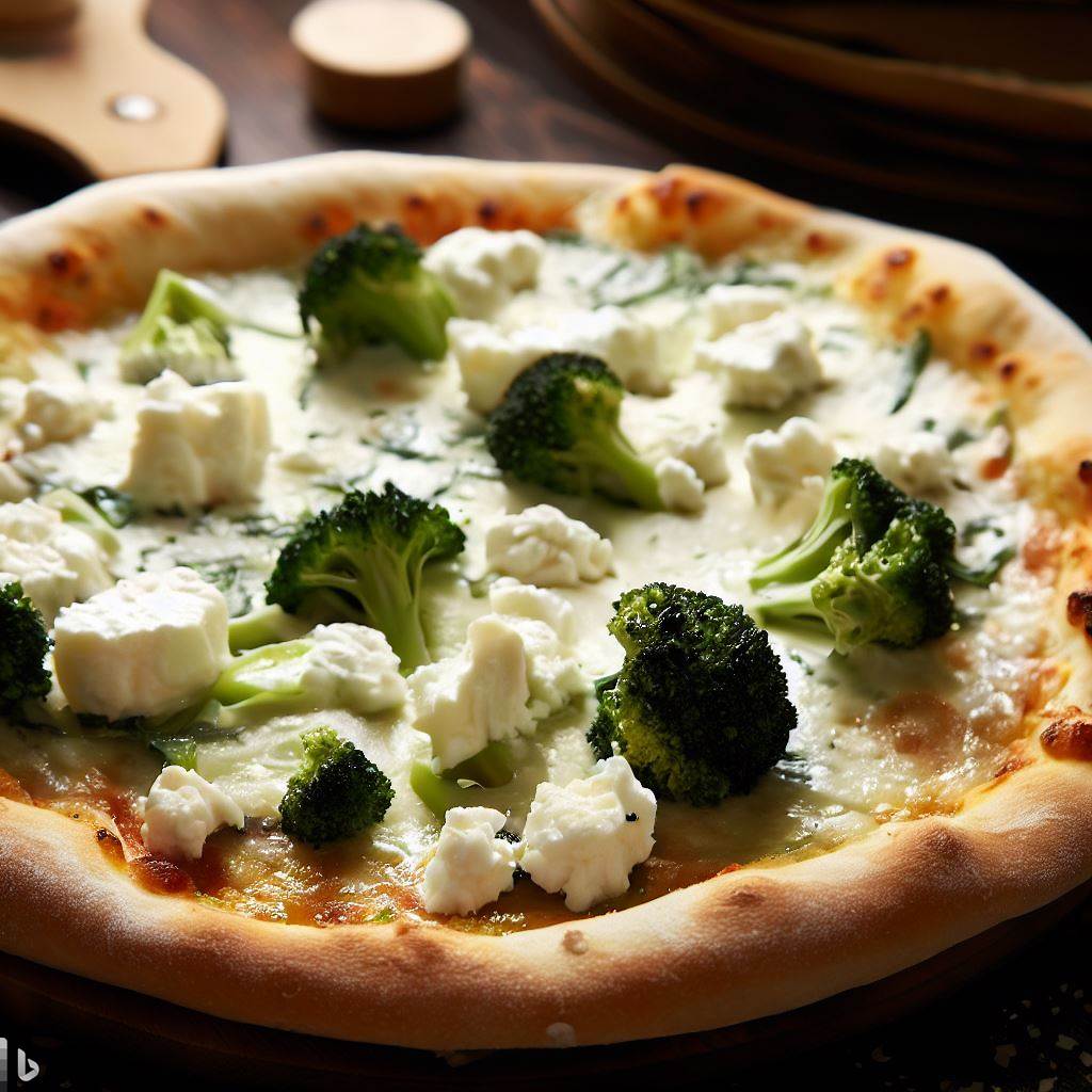 White Pizza with Broccoli and Ricotta