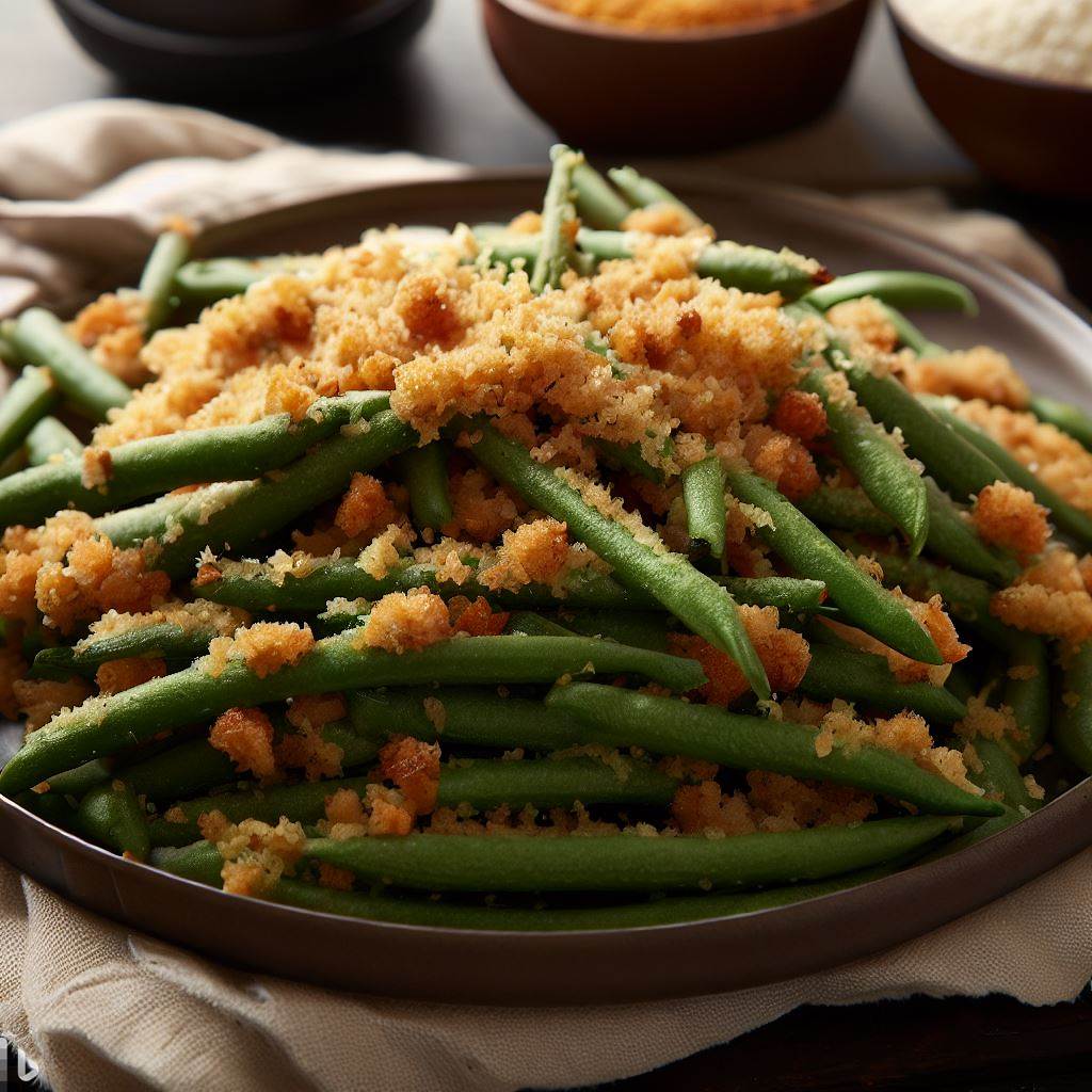 Crispy Fried Green Beans with Panko Breadcrumbs