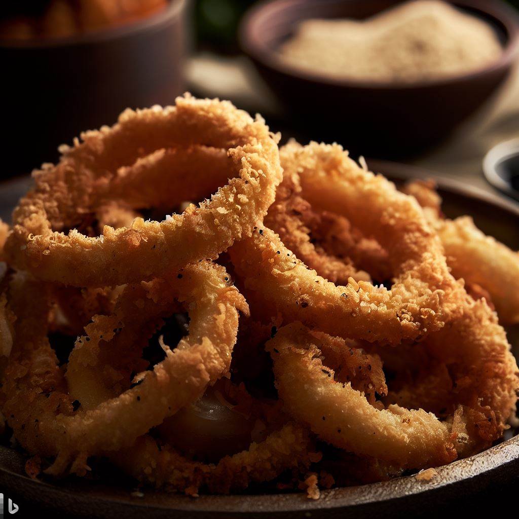 Crispy Fried Onion Rings with Breadcrumbs