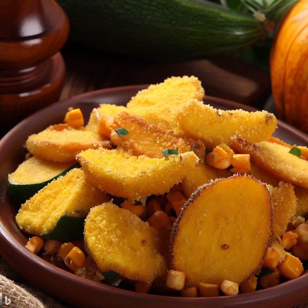 Fried Squash with Cornmeal