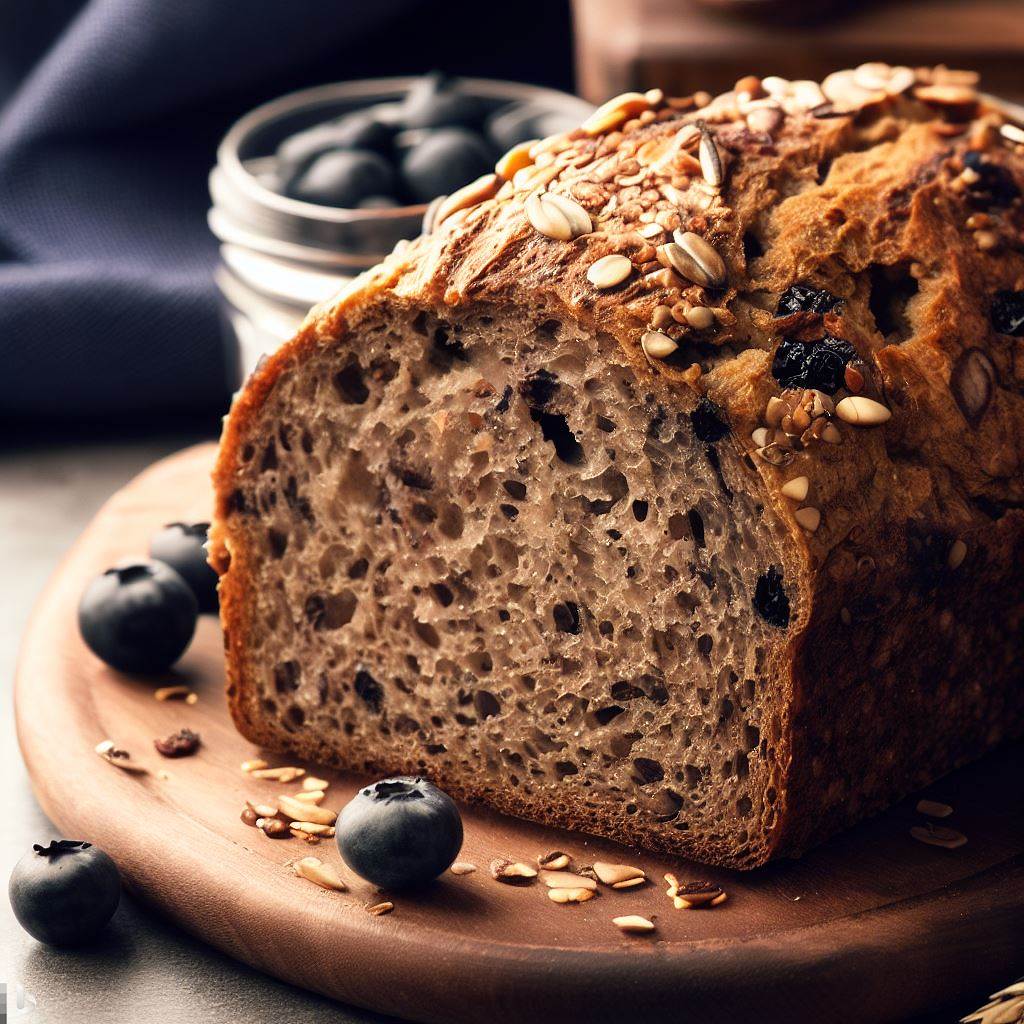 Gluten Free Whole Grain Blueberry Bread