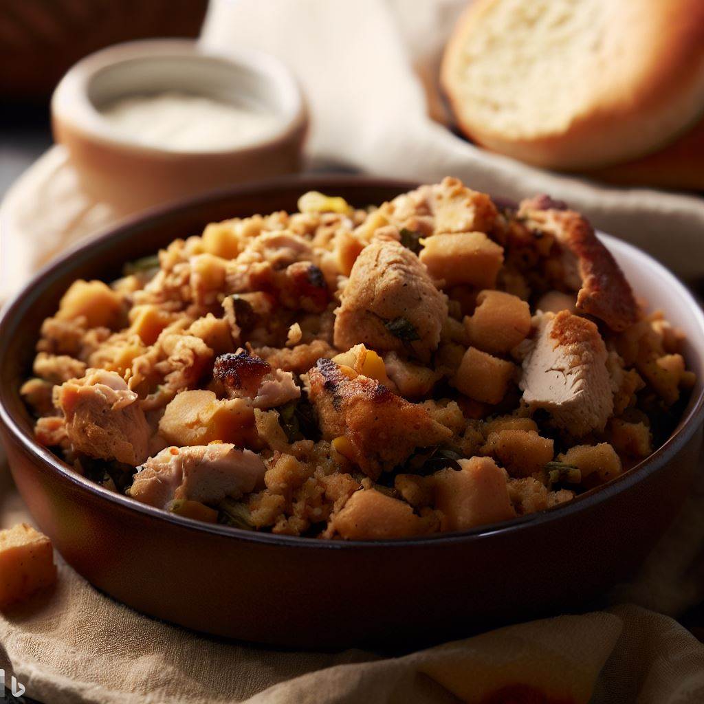 One-Serving Chicken and Cornbread Stuffing