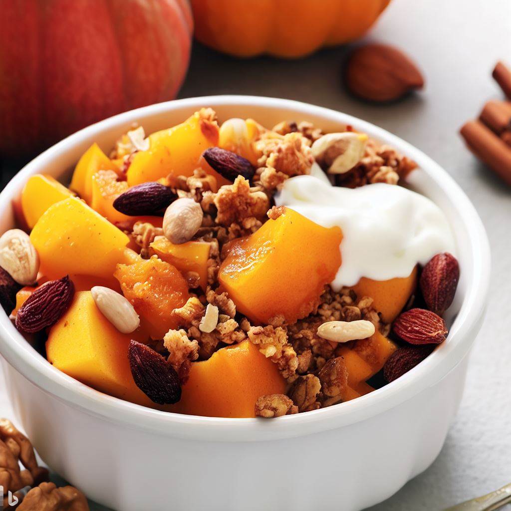 One-Serving Pumpkin Spice Fruit Compote with Mixed Nuts and Granola ...