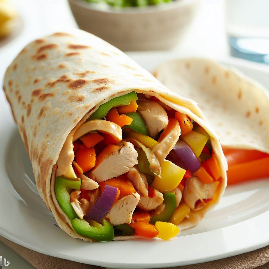 Quick and Easy Chicken and Vegetable Wrap