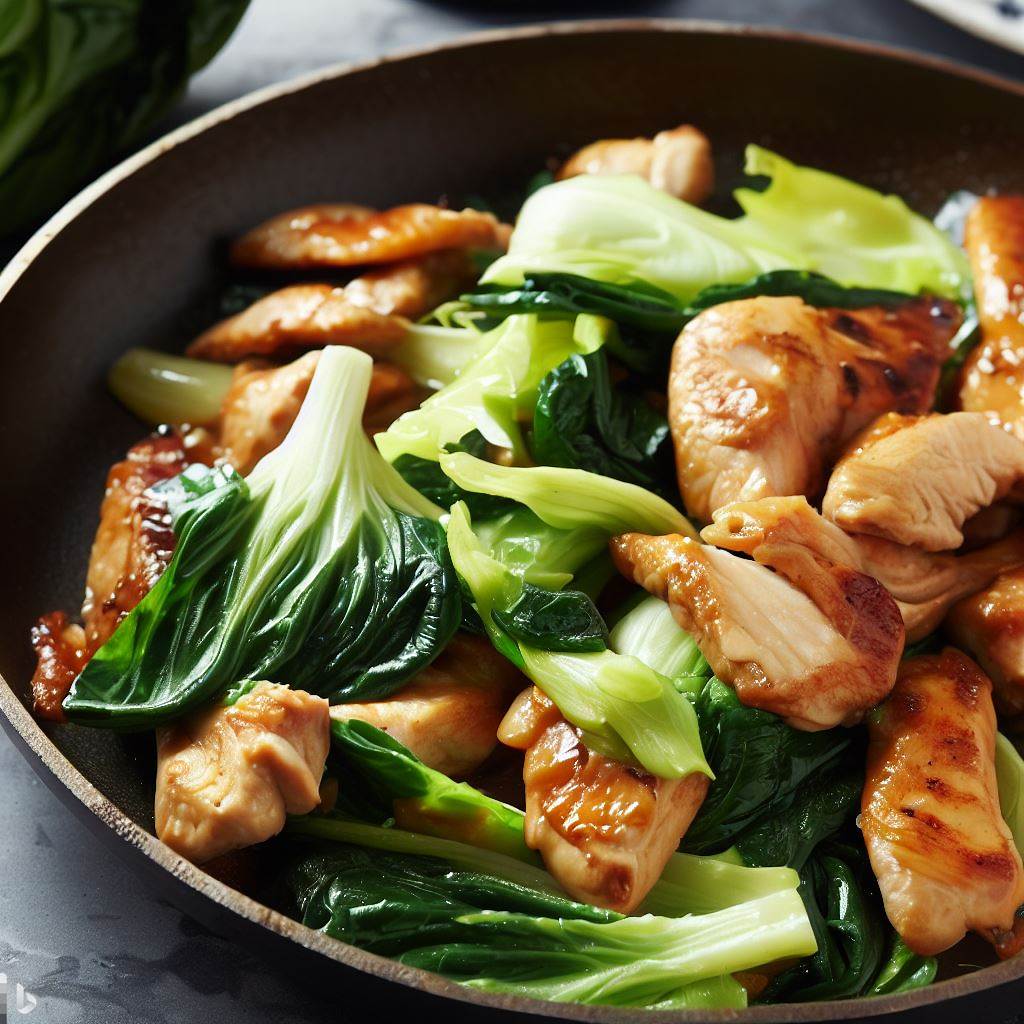 Quick and Easy Stir-Fried Chicken and Bok Choy