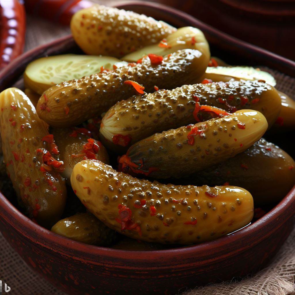 Spicy Pickled Cucumbers