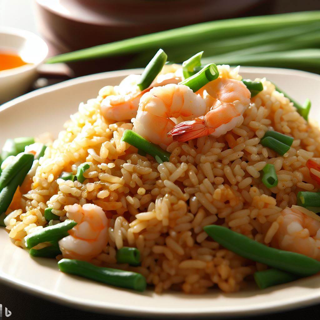 Stir-Fried Rice with Shrimp and Green Beans